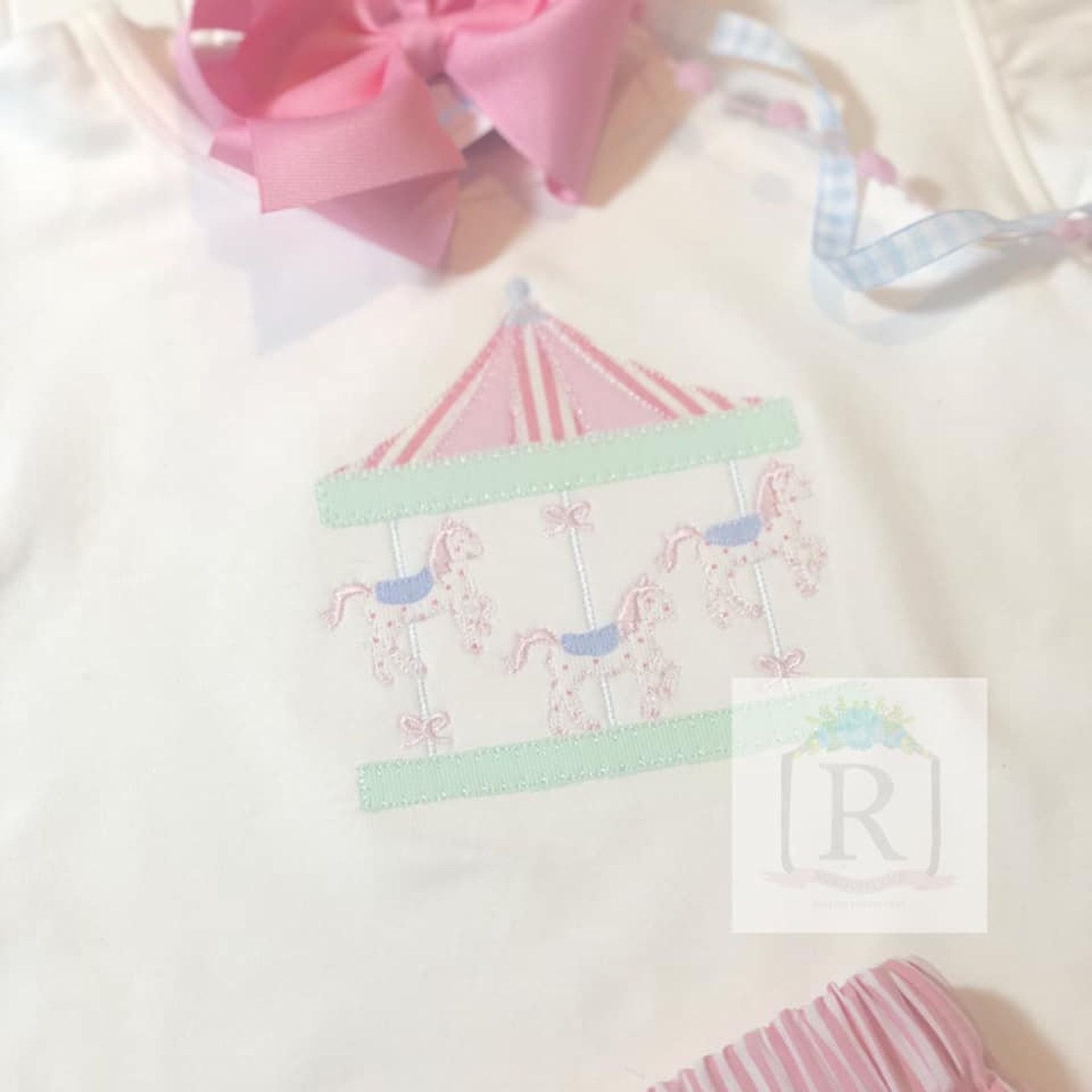 Greer's Carousel Applique Embroidery Design - Etsy