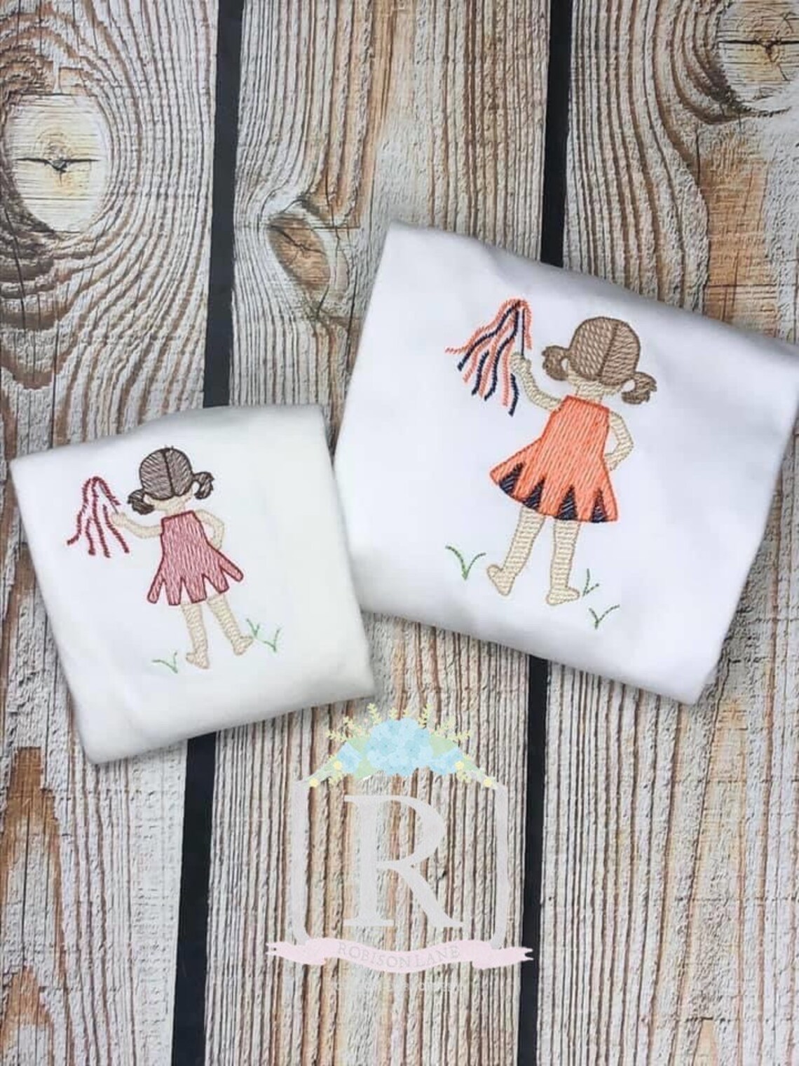 Cheerleader Sketch Machine Embroidery Design - Etsy