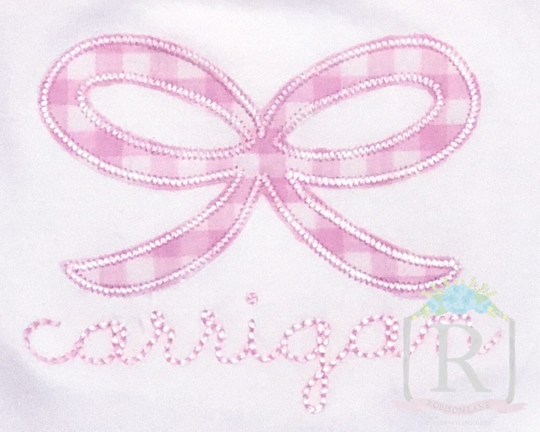 Bow Applique Embroidery Design - Etsy
