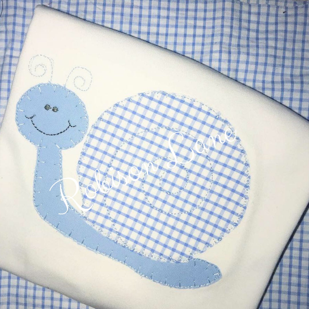 Snail Applique Embroidery Design - Etsy