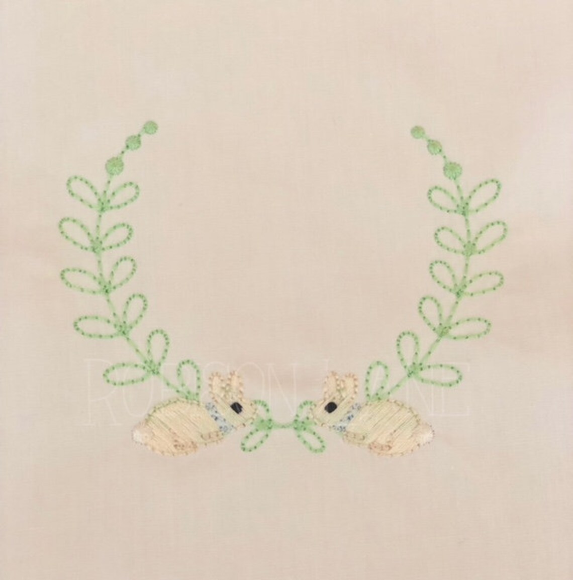 Boxwood Bunny Frame Machine Embroidery Design | Etsy