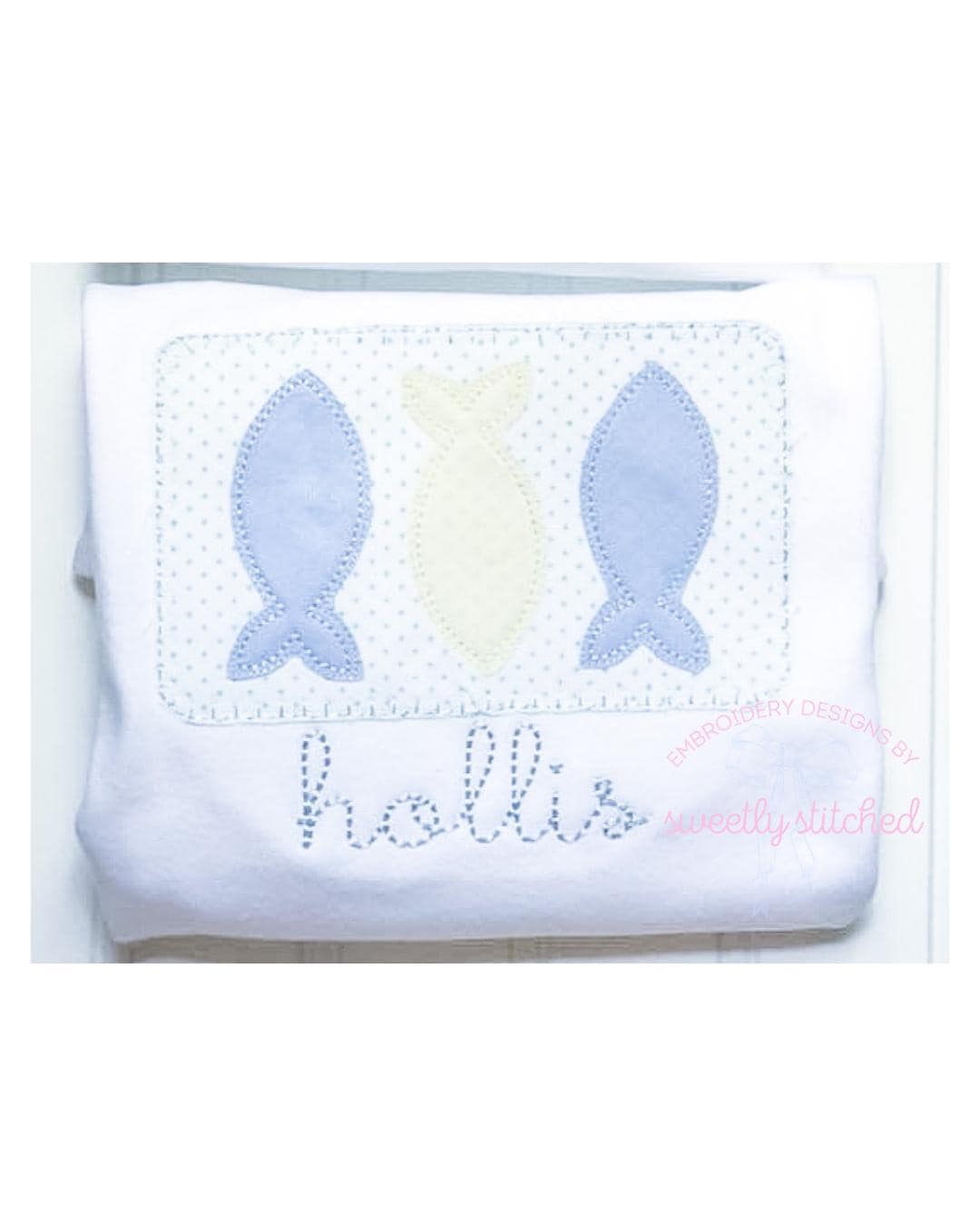 Fish Trio Applique Patch Machine Embroidery Design - Etsy