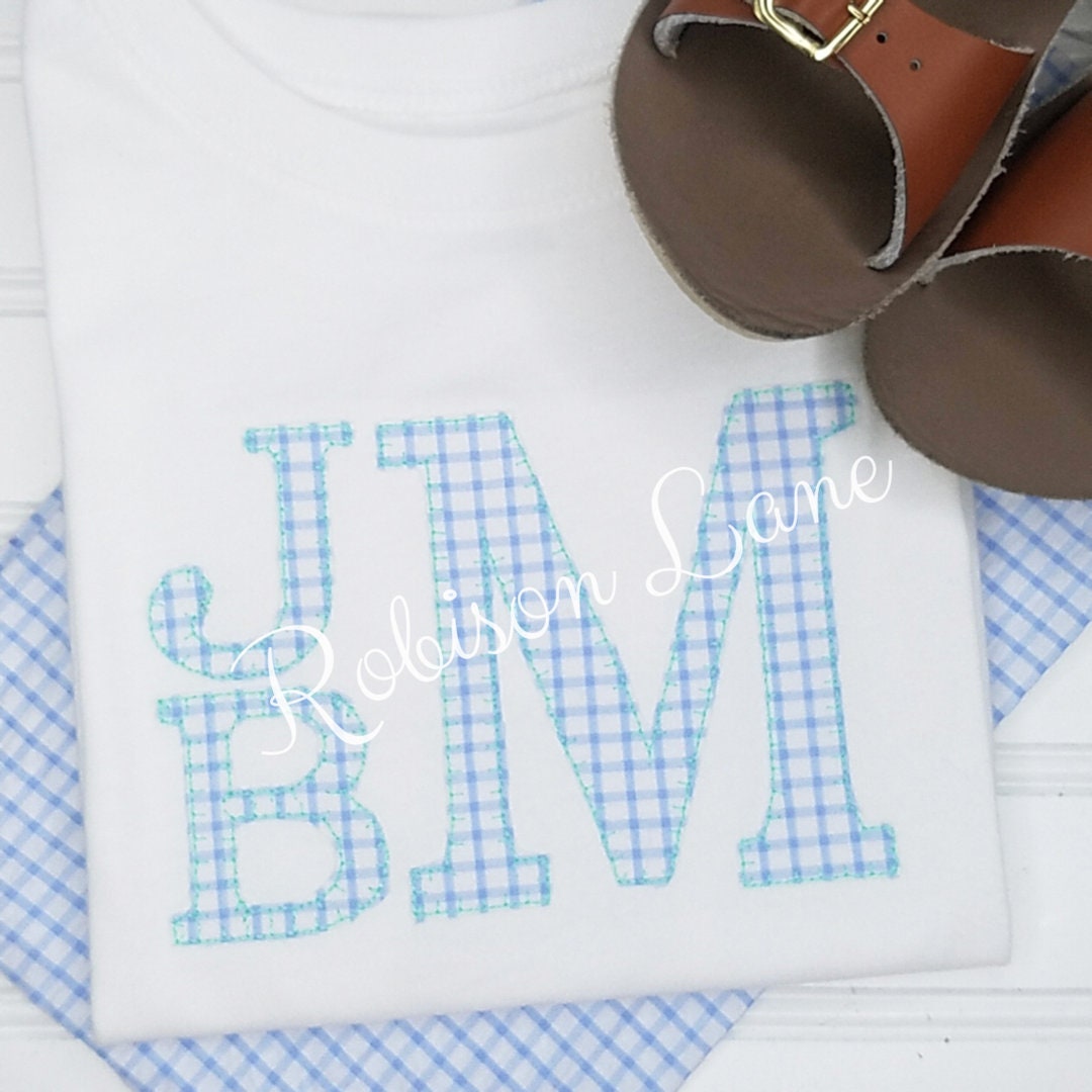 Stacked Monogram Applique Font - Etsy