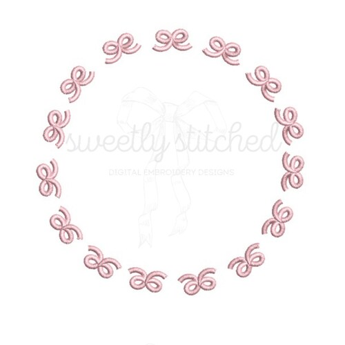 Monogram Frame Embroidery Design. Circle Frame. Embroidery - Etsy