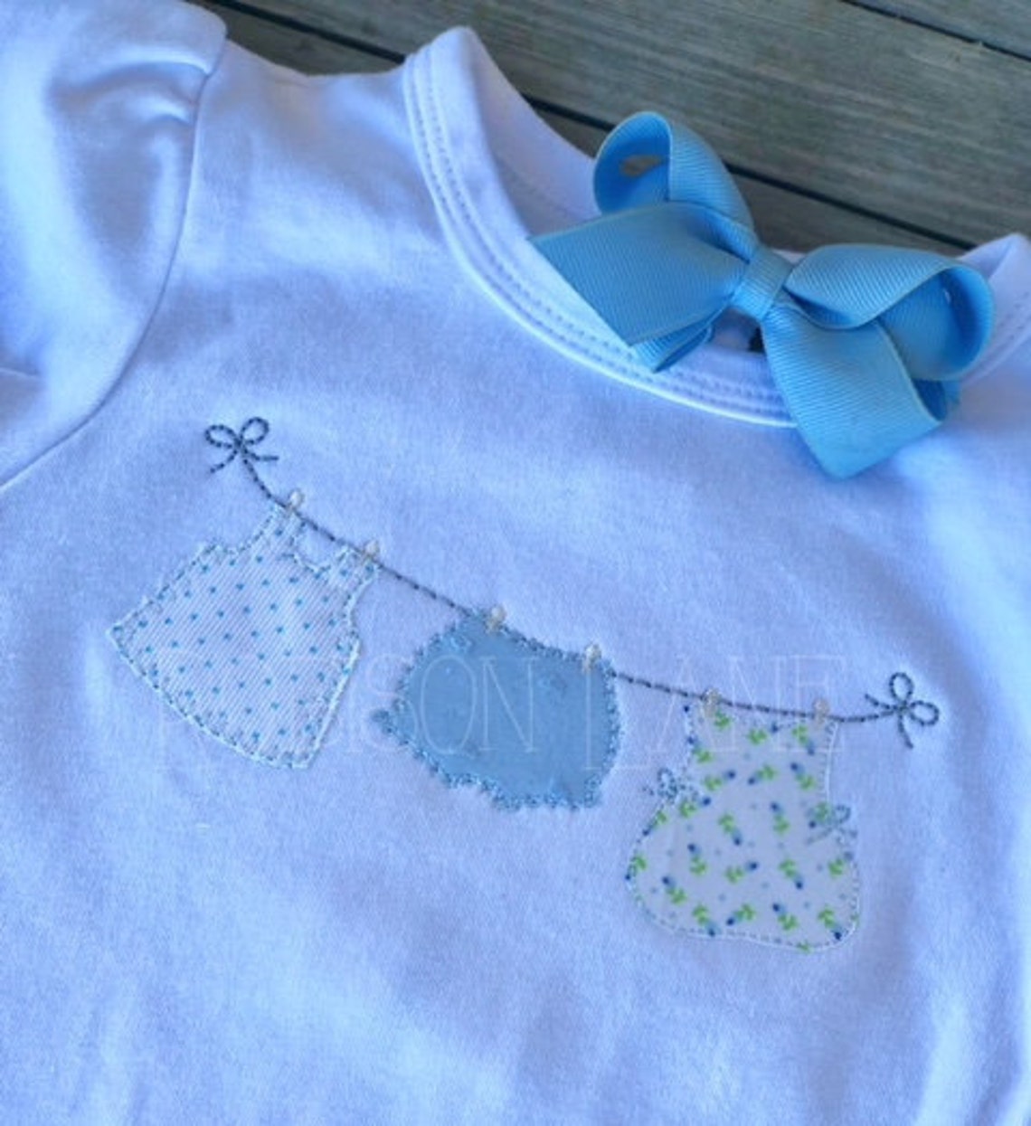 Clothes Line Applique Machine Embroidery Design - Etsy