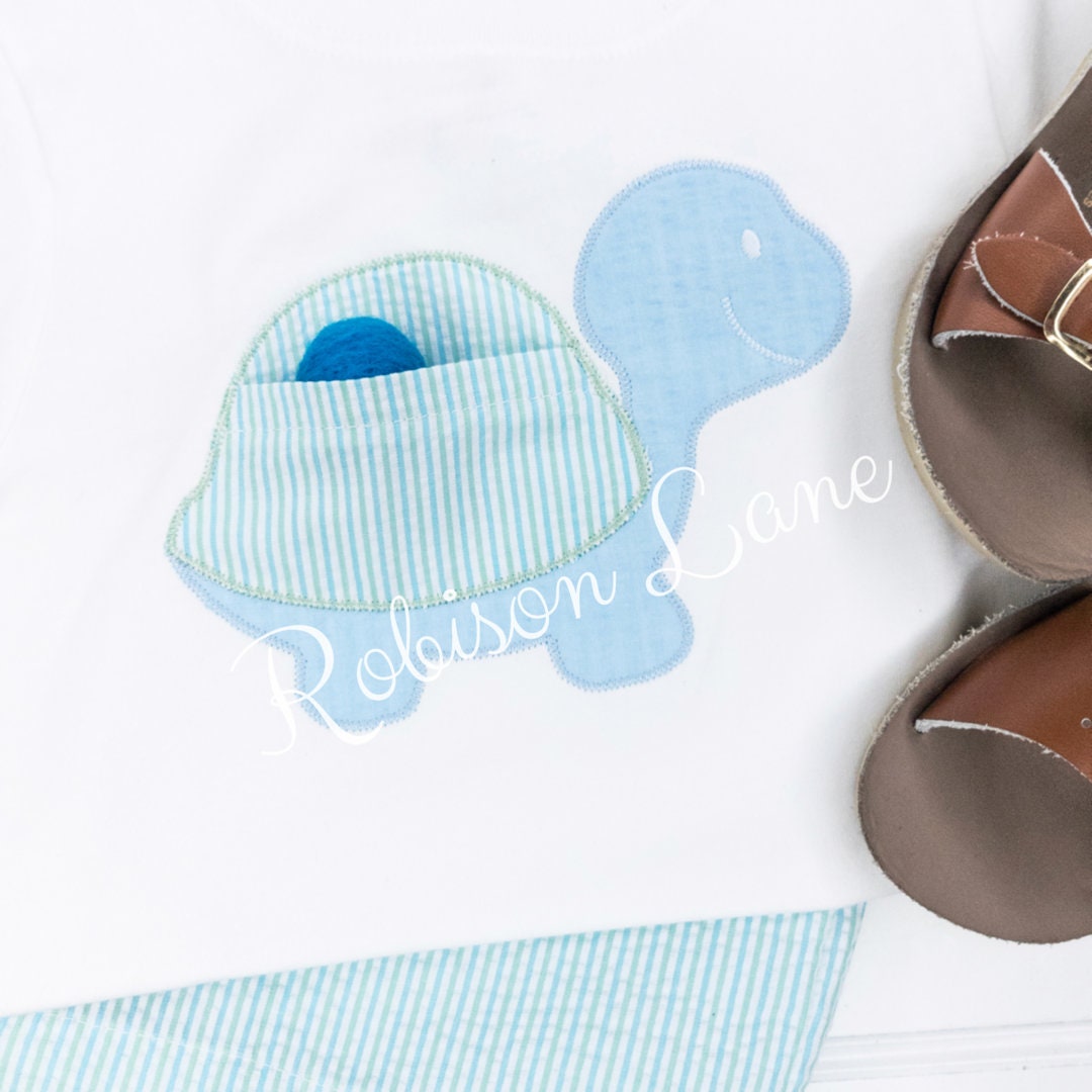 Turtle Pocket Applique - Etsy