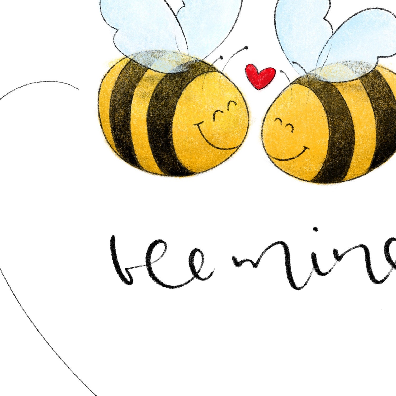 Bee Mine / Valentine Gift Card / Digital Print - Etsy