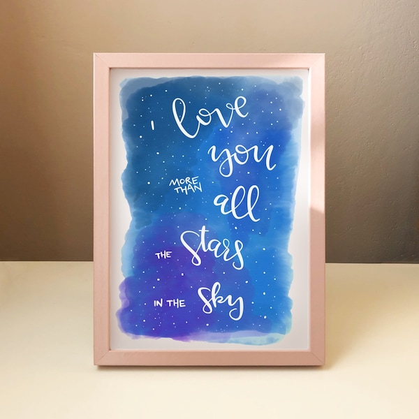 I Love You More Than All the Stars in the Sky - Etsy
