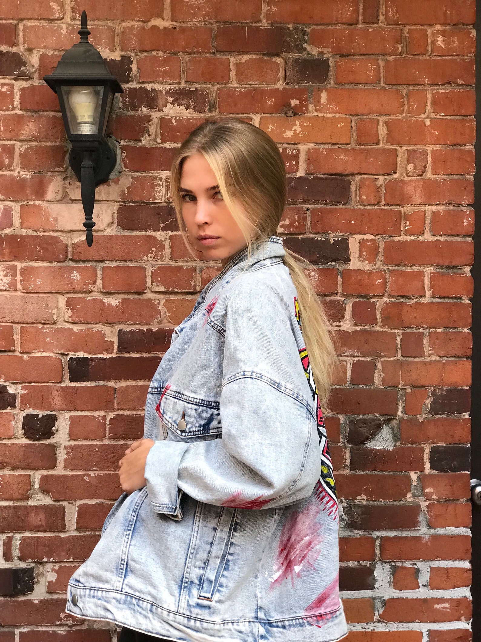 KALI GODDESS | Hand Painted Custom Denim Jean Jacket - Etsy