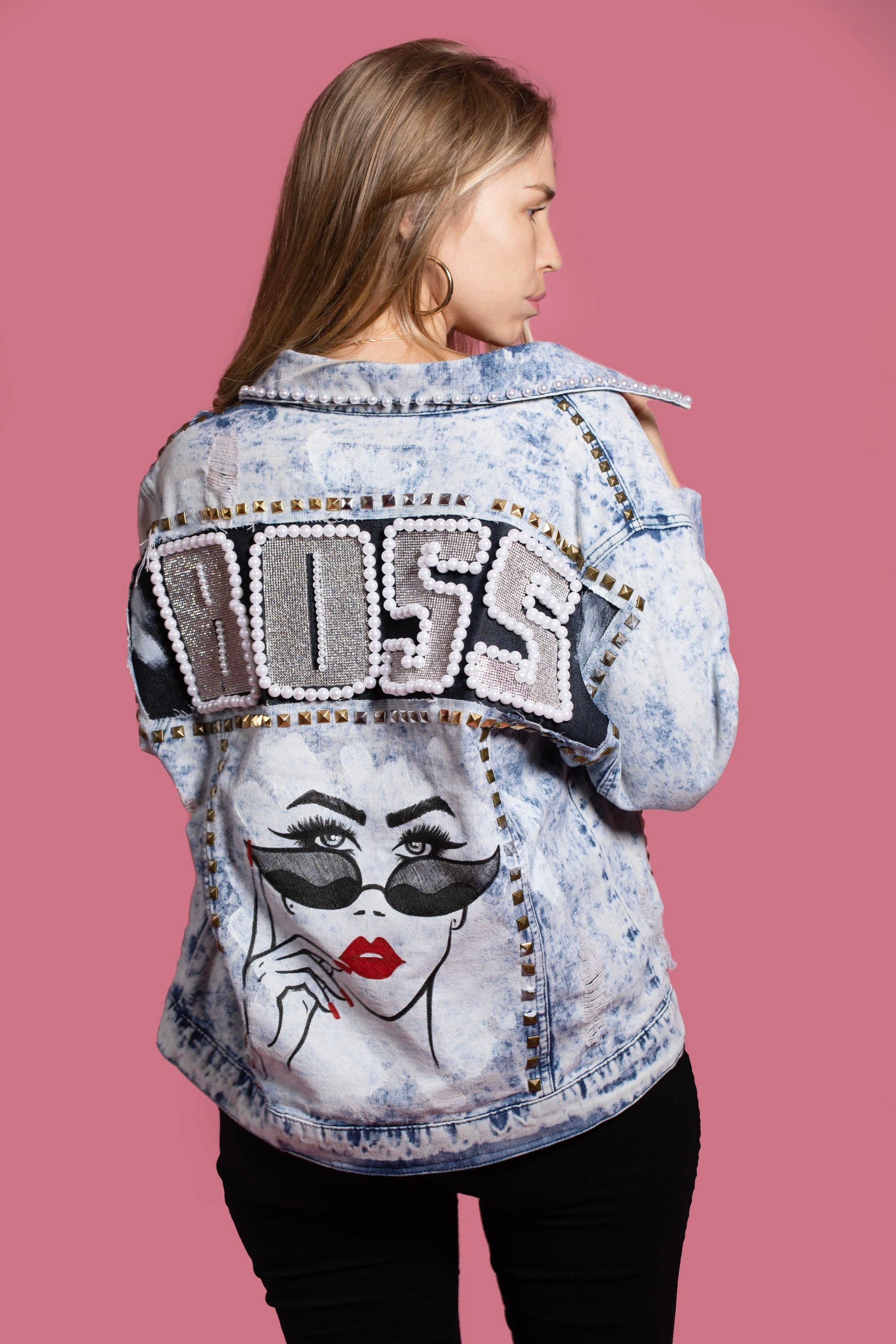 BOSS, Embroidered Denim Jacket - Etsy