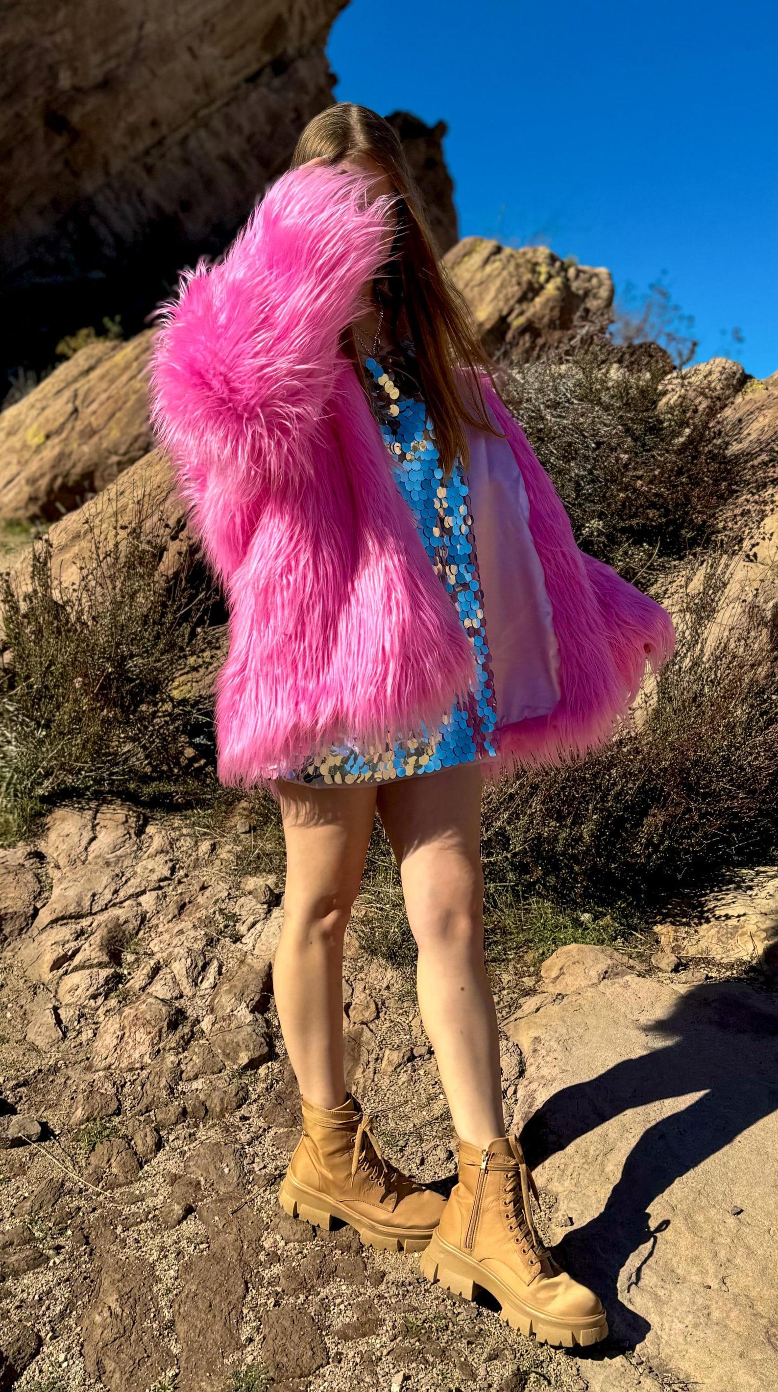 Barbie Pink Hooded Fur Coat - Etsy