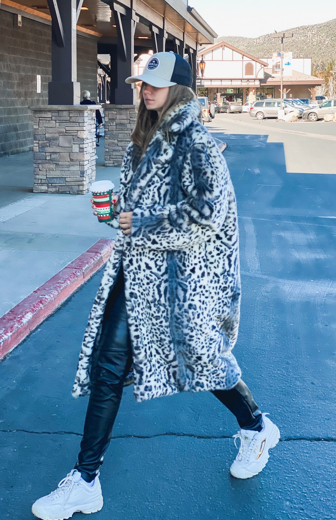 Leopard Long Fur Coat - Etsy