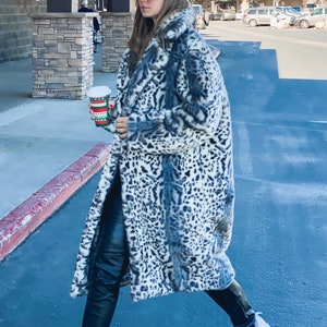 Leopard Long Fur Coat - Etsy