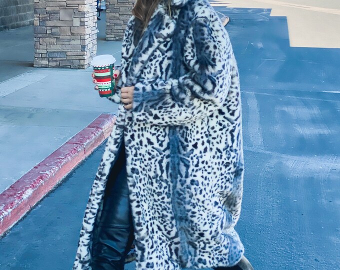 Leopard Long Fur Coat - Etsy