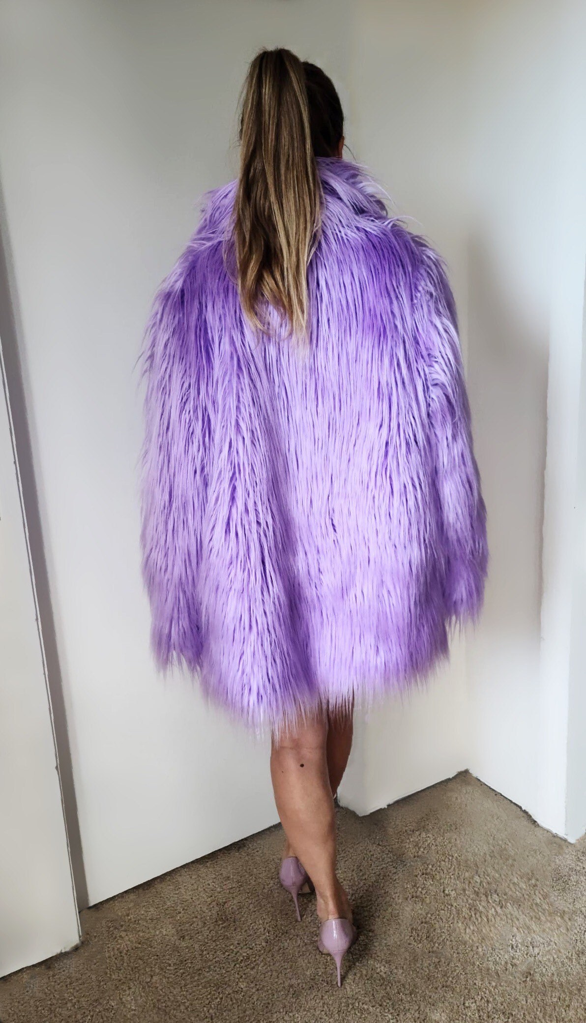 Luxurious Lavender Dreams: Faux Fur Coat for Elegance and Warmth - Etsy