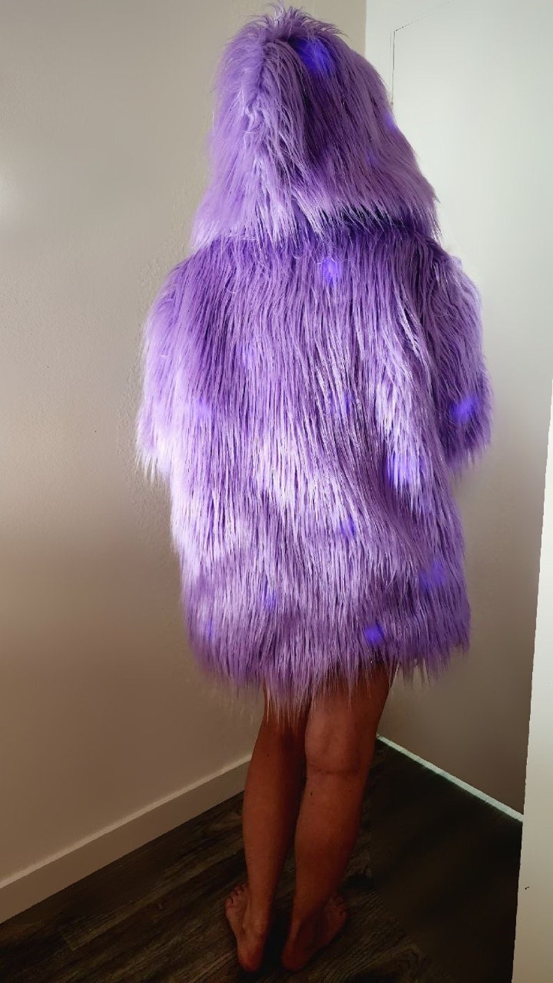 Burning Man UNISEX |faux Fur Coat LED Light Jacket Festival Outfit ...