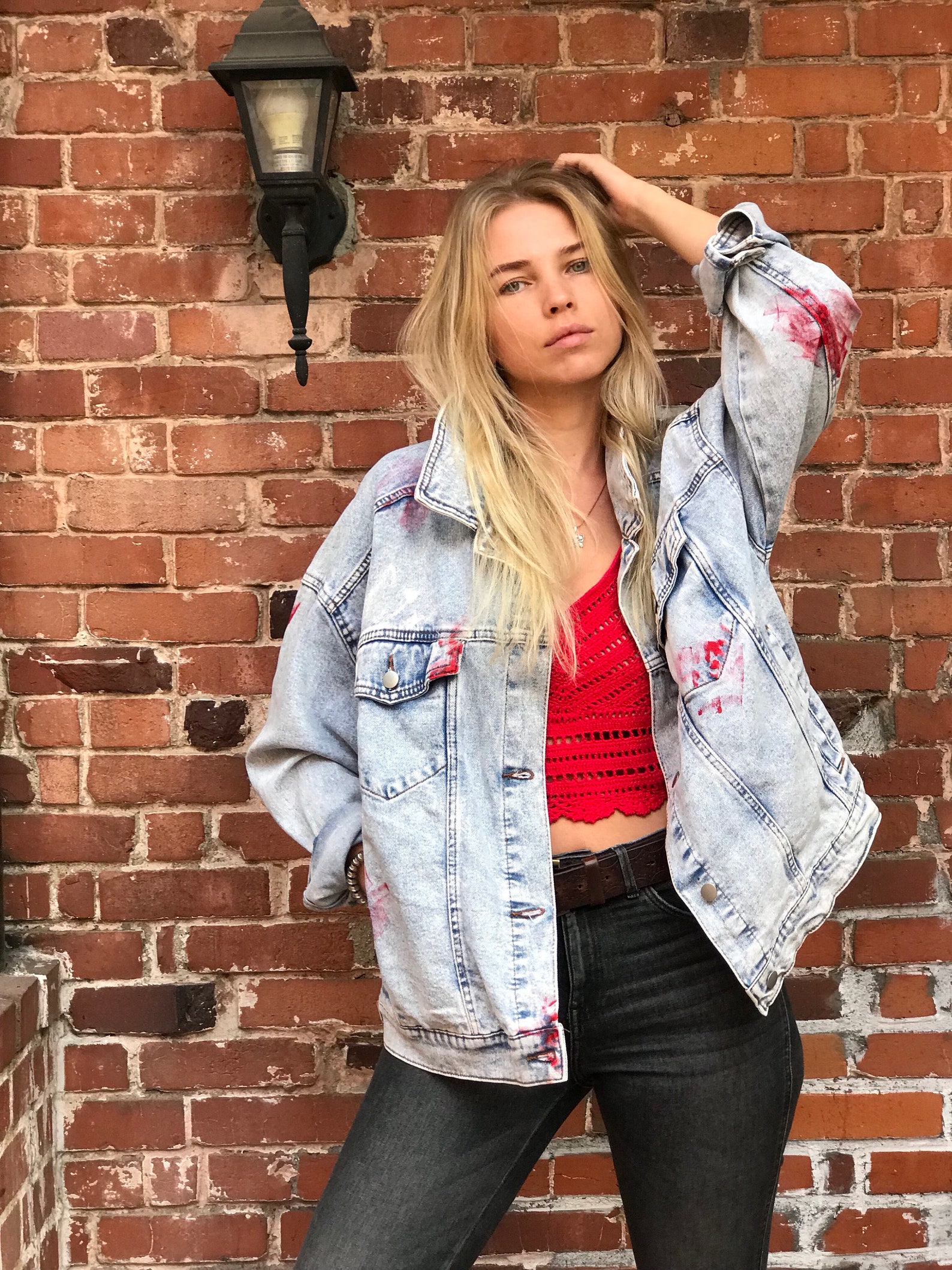 KALI GODDESS | Hand Painted Custom Denim Jean Jacket - Etsy