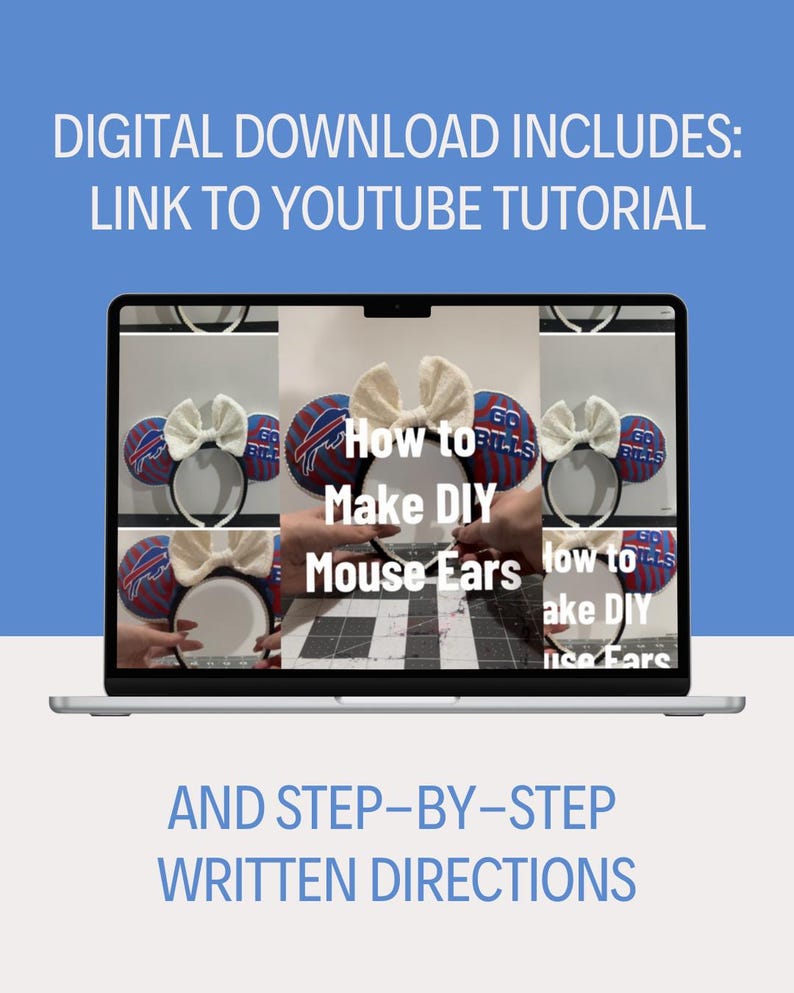 DIY Printable No Sew Mouse Ear Templates - Video Tutorial Included ...