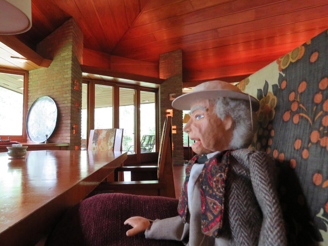 Handmade Frank Lloyd Wright Marionette Puppet Papier Mache by Ken Vogel ...
