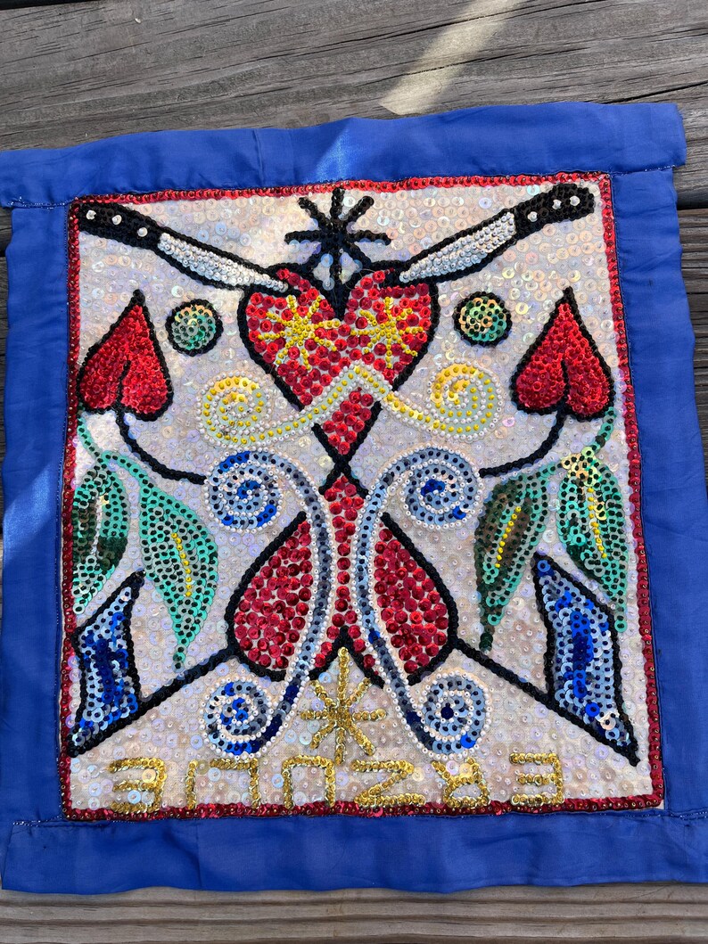 Haitian Voodoo Flag Drapo Veve Sequins- Urzuli Dantor Goddess of Love ...