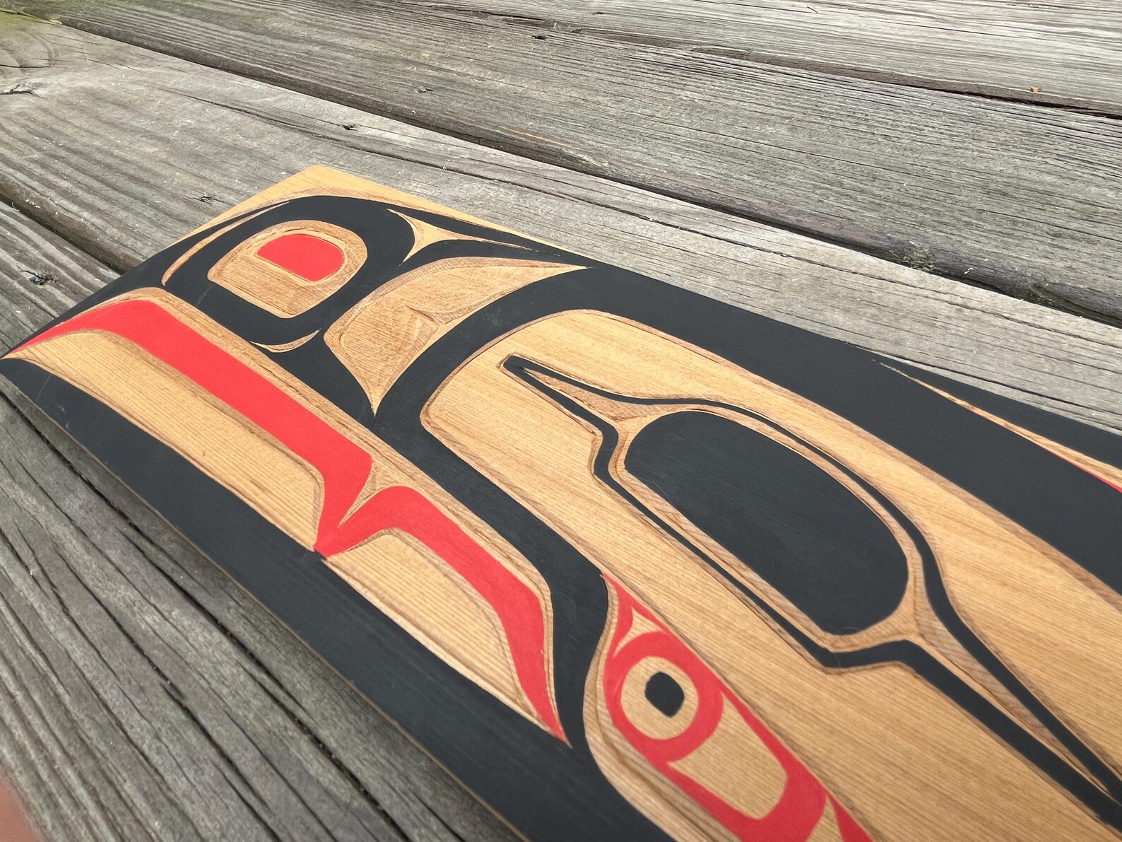 Tlingit Northwest Coast RAVEN Cedar Panel by Victor Michael West- NWC ...