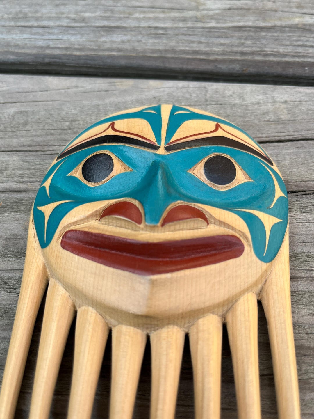 Tsimshian NWC Moon Totem Comb. Yellow Cedar. by David Boxley (tsimshian ...