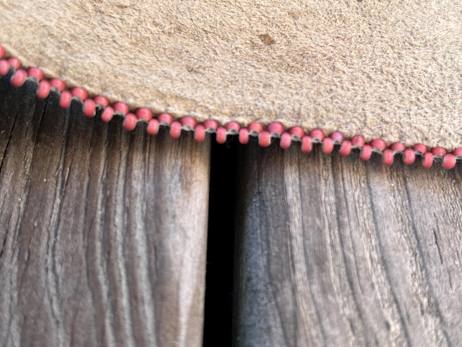 Tomahawk Drop of Brain Tanned Leather and Seed Beads. Lakota Sioux ...