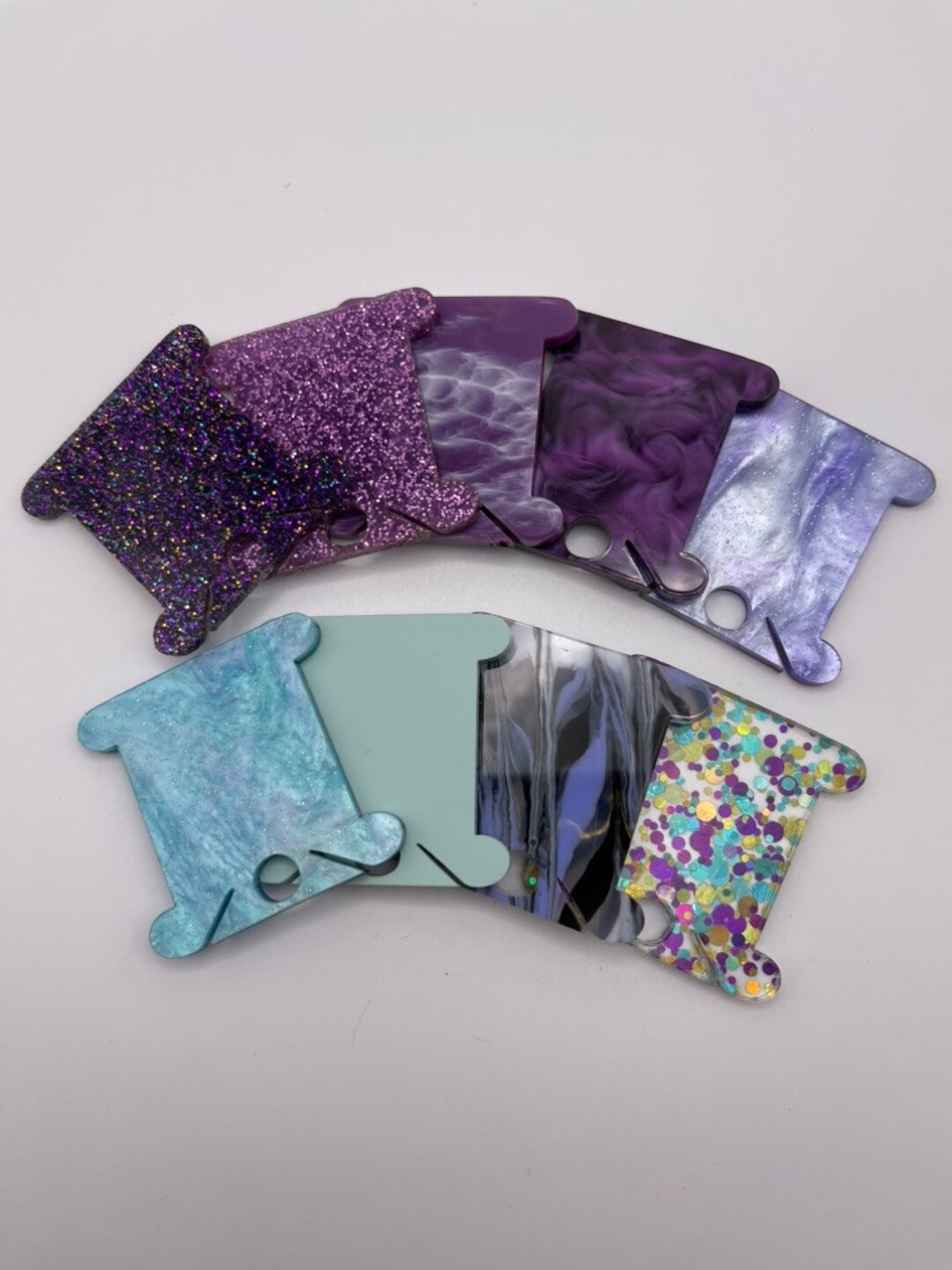 Set of 10 Acrylic Embroidery Floss Bobbin - Etsy