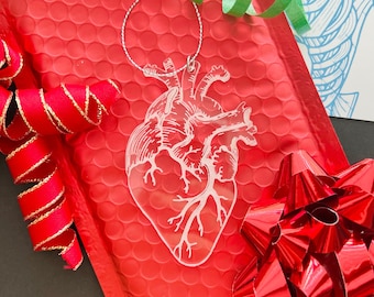 Cardiac Nurse Ornament Heart Anatomy Christmas Gift Anatomical Heart ...