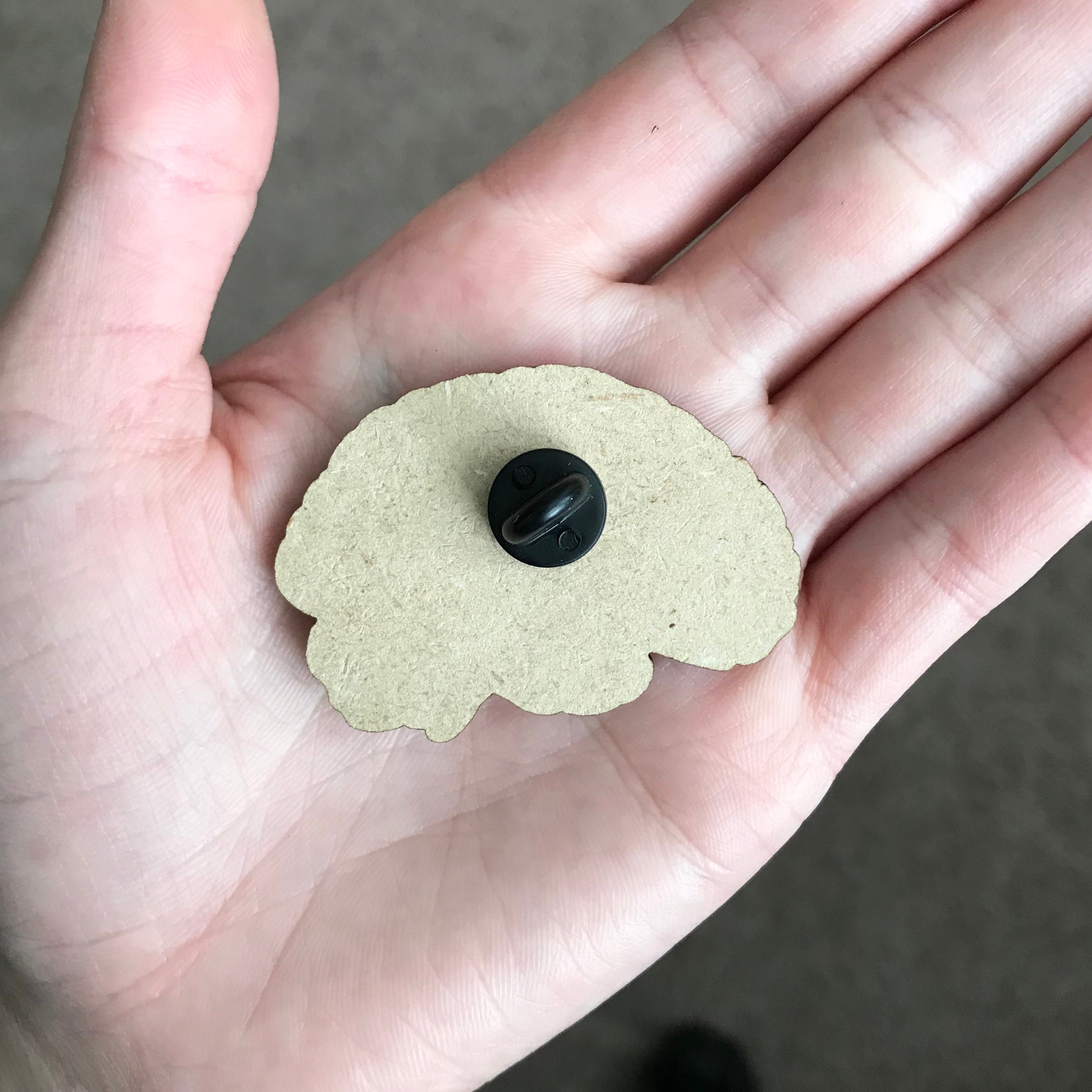 Hand Painted Brain Pin Laser Cut Wood Pin Anatomical Art - Etsy