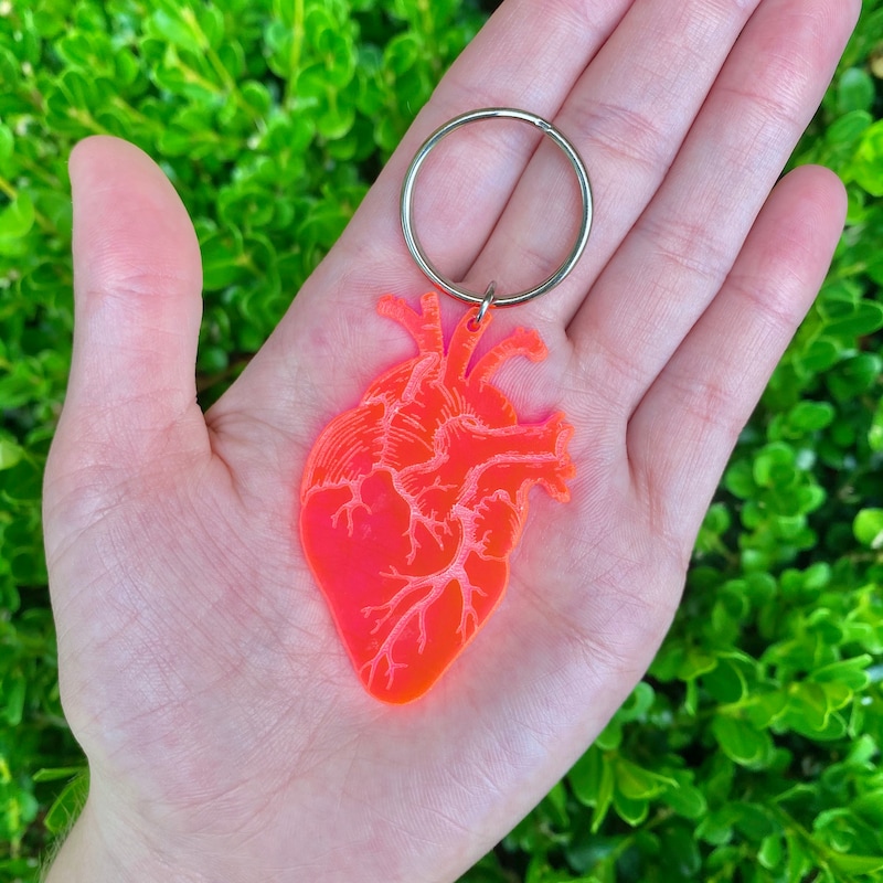 Heart Keychain - Etsy