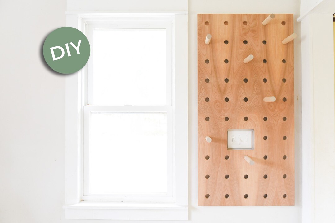 WOODEN PEGBOARD PLANS | Diy Instant Download Woodworking Pdf | Hanging ...
