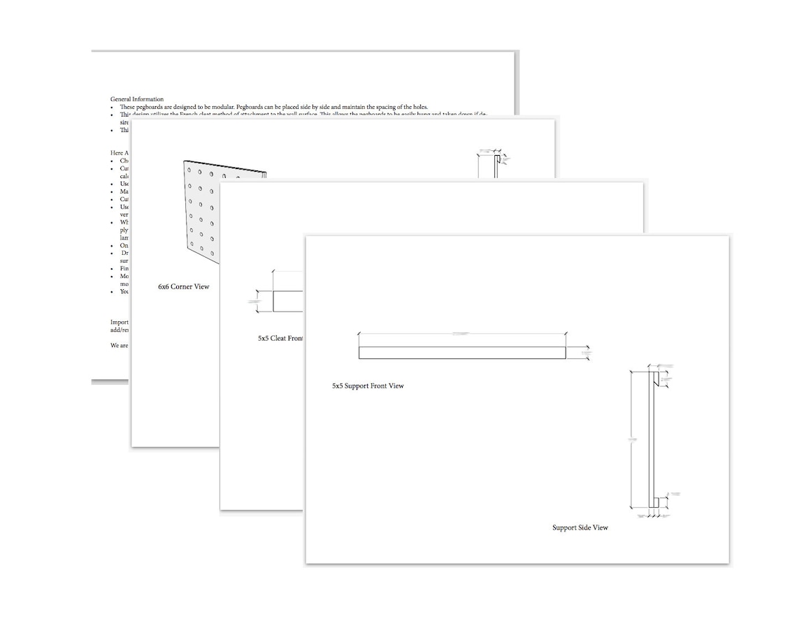 WOODEN PEGBOARD PLANS Diy Instant Download Woodworking Pdf - Etsy