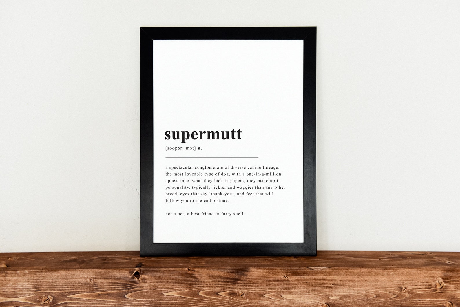 Mutt Wall Art Pet Adoption Dog Breed Definition Puppy Gift - Etsy