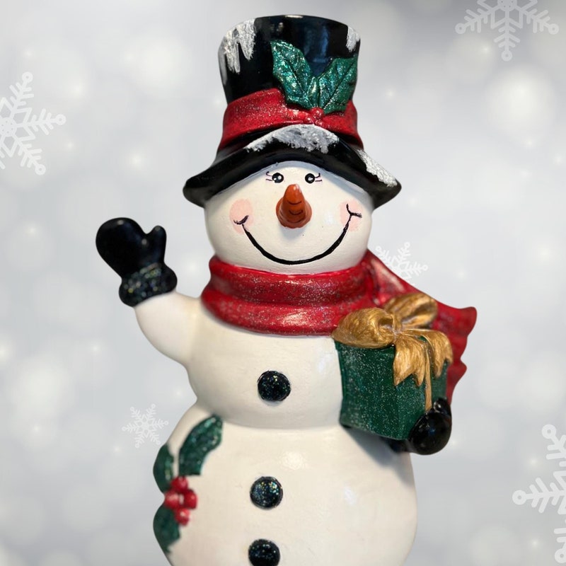 Ceramic Snowman - Etsy