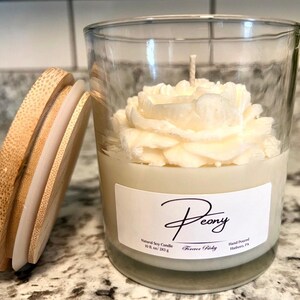 Peony Candle | Flower Candle | Decor Candle | Gift Candle - Etsy