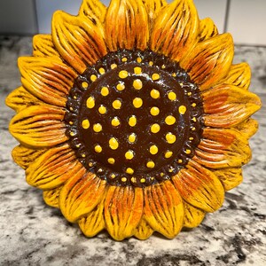 Ceramic Hand Painted Sunflower | Sunflower - Etsy