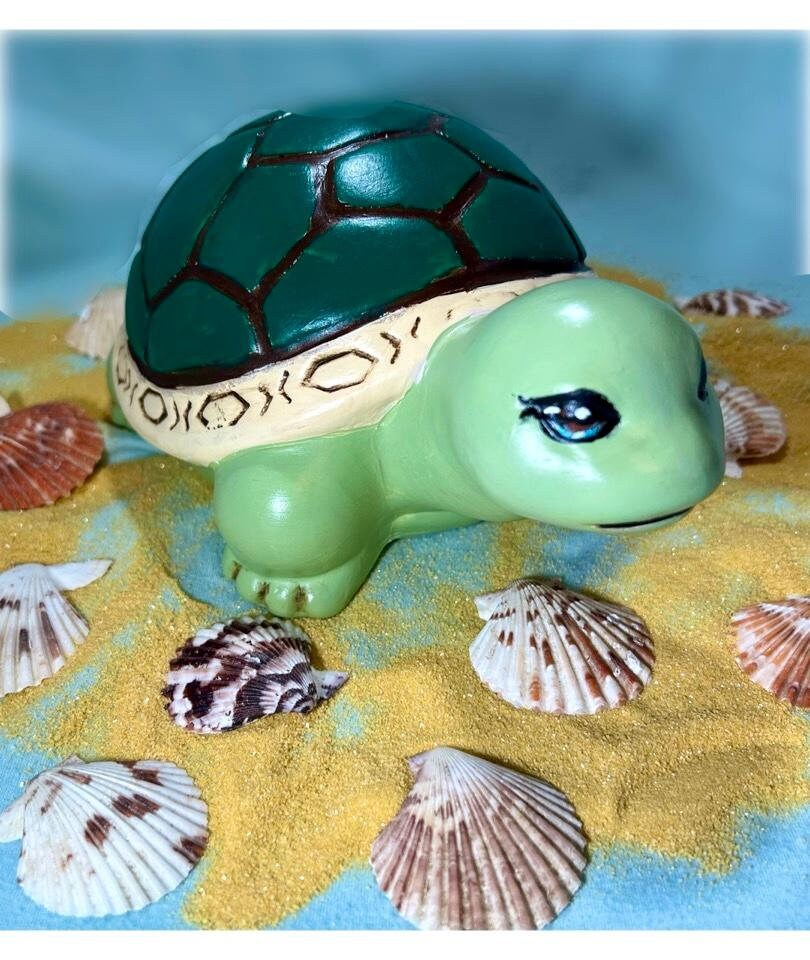 Hand Painted Ceramic Turtle Turtle Decor Turtle - Etsy
