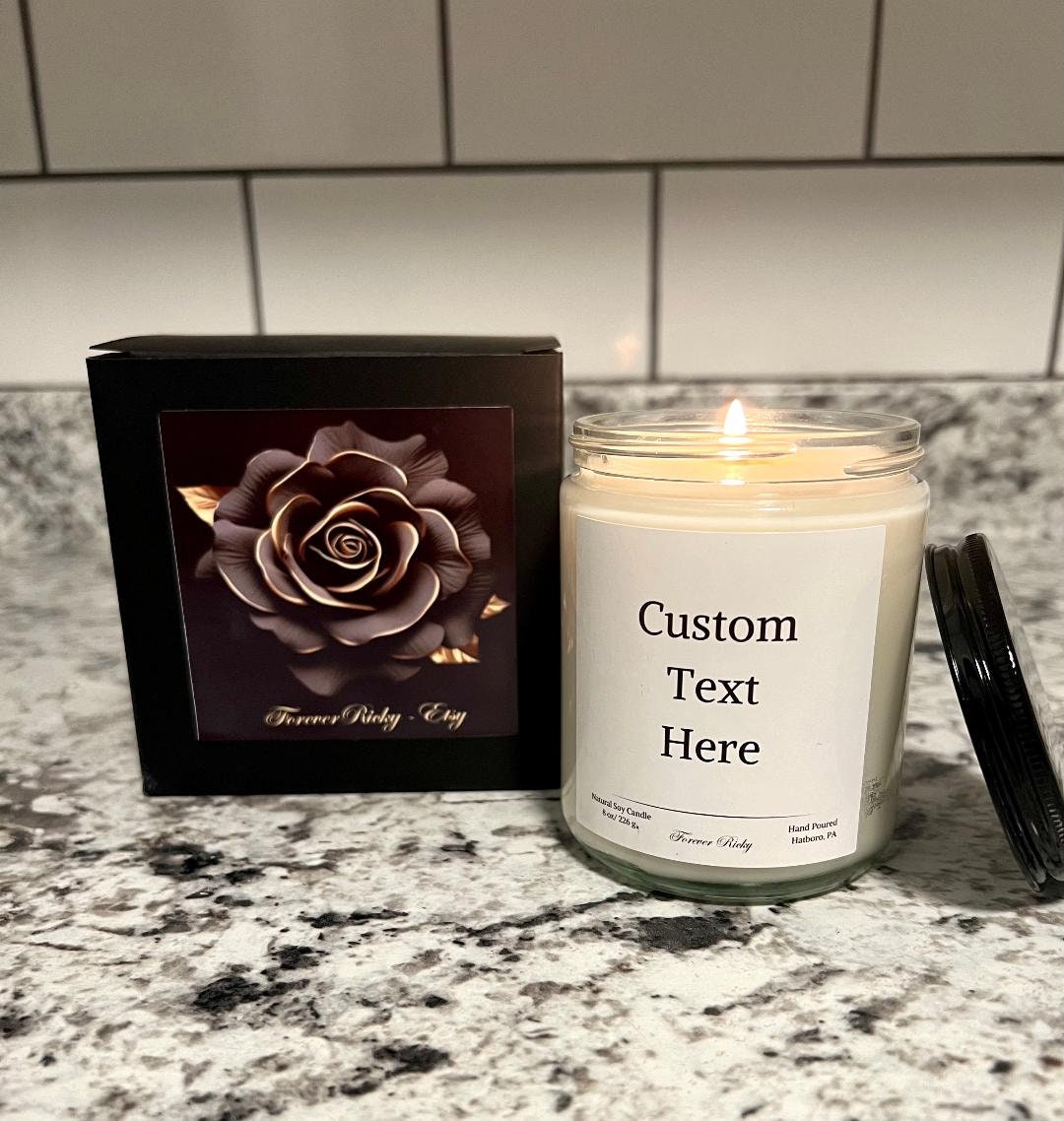 Custom Text Candle | Personalized Candle | Create Your Own Candle | 8 ...