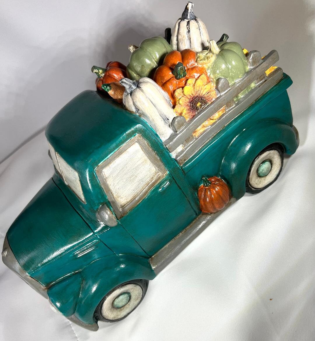 Teal Pumpkin Truck Farmhouse Teal Truck Pumpkin Truck - Etsy