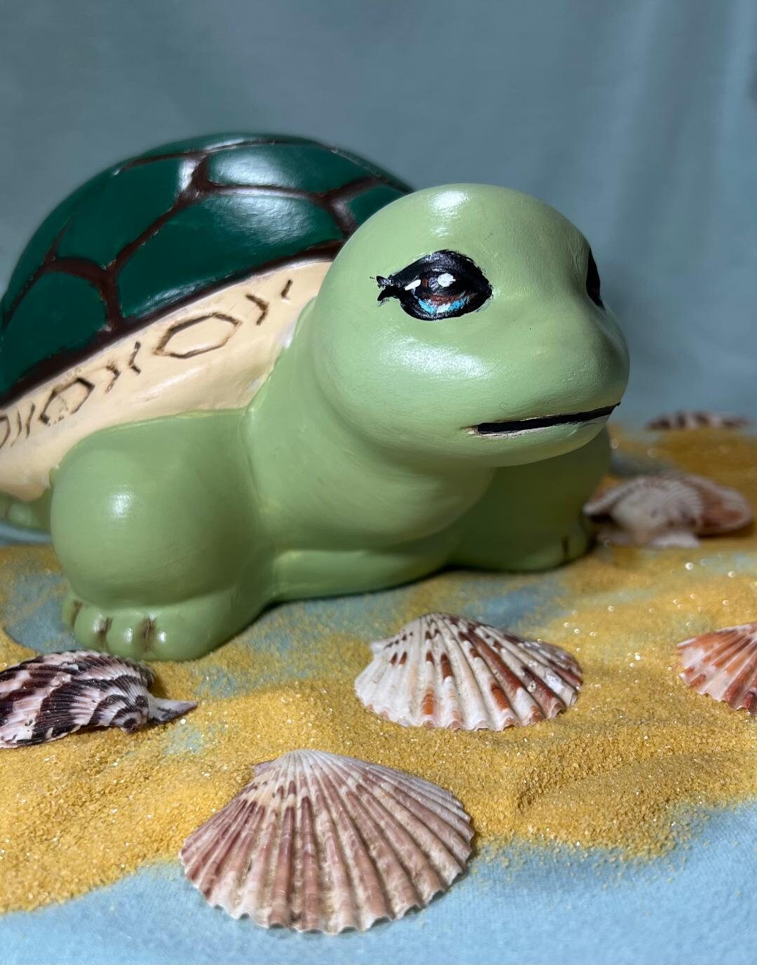 Hand Painted Ceramic Turtle Turtle Decor Turtle - Etsy