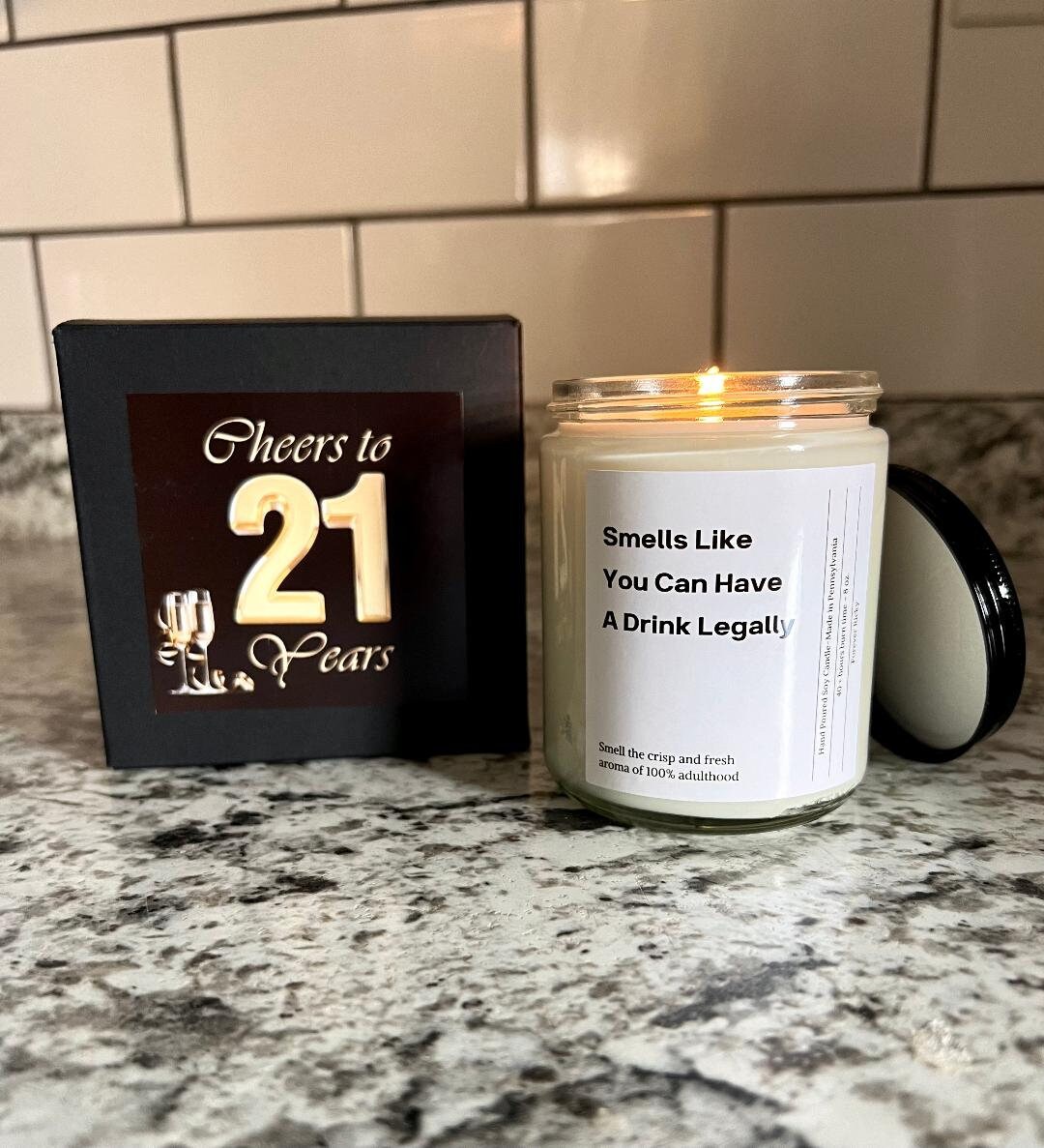 21st Birthday Candle Drink Legally Candle Personalized 21st Birthday ...