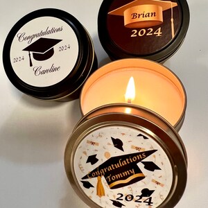 Graduation Candle Favors | 4oz. Candle Party Favors | Graduation Favors ...