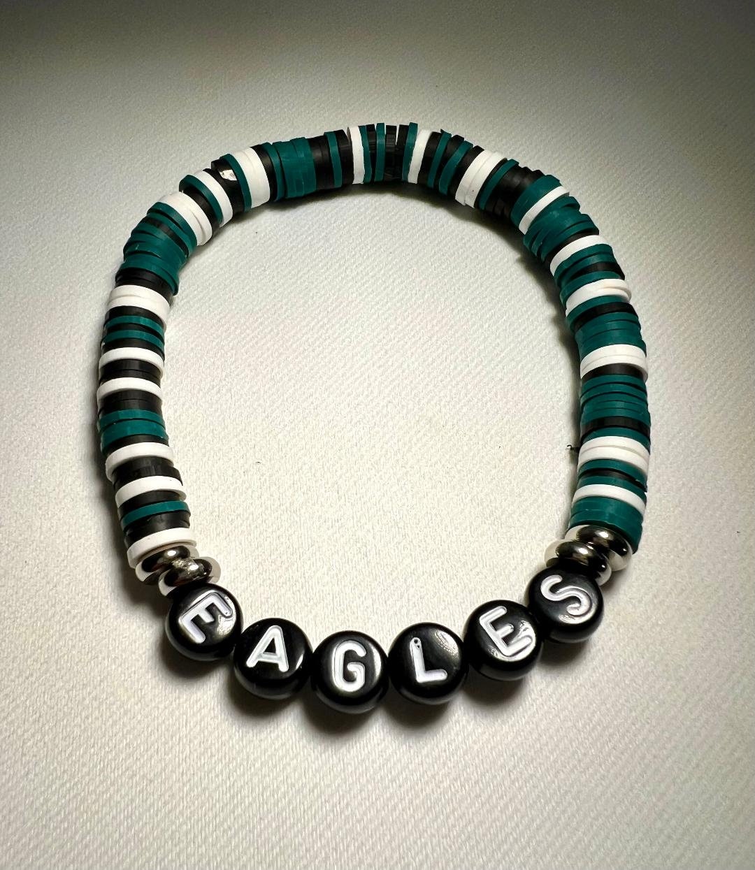 Eagles Heishi Bracelet | Philadelphia Eagles Bracelet | Eagles Bracelet ...