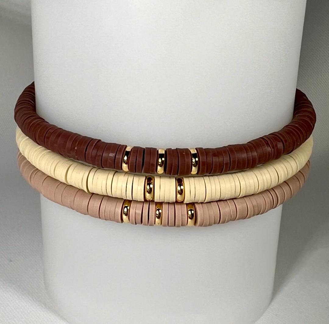 Heishi Stack Heishi Bracelets / Fall Heishi Stack - Etsy