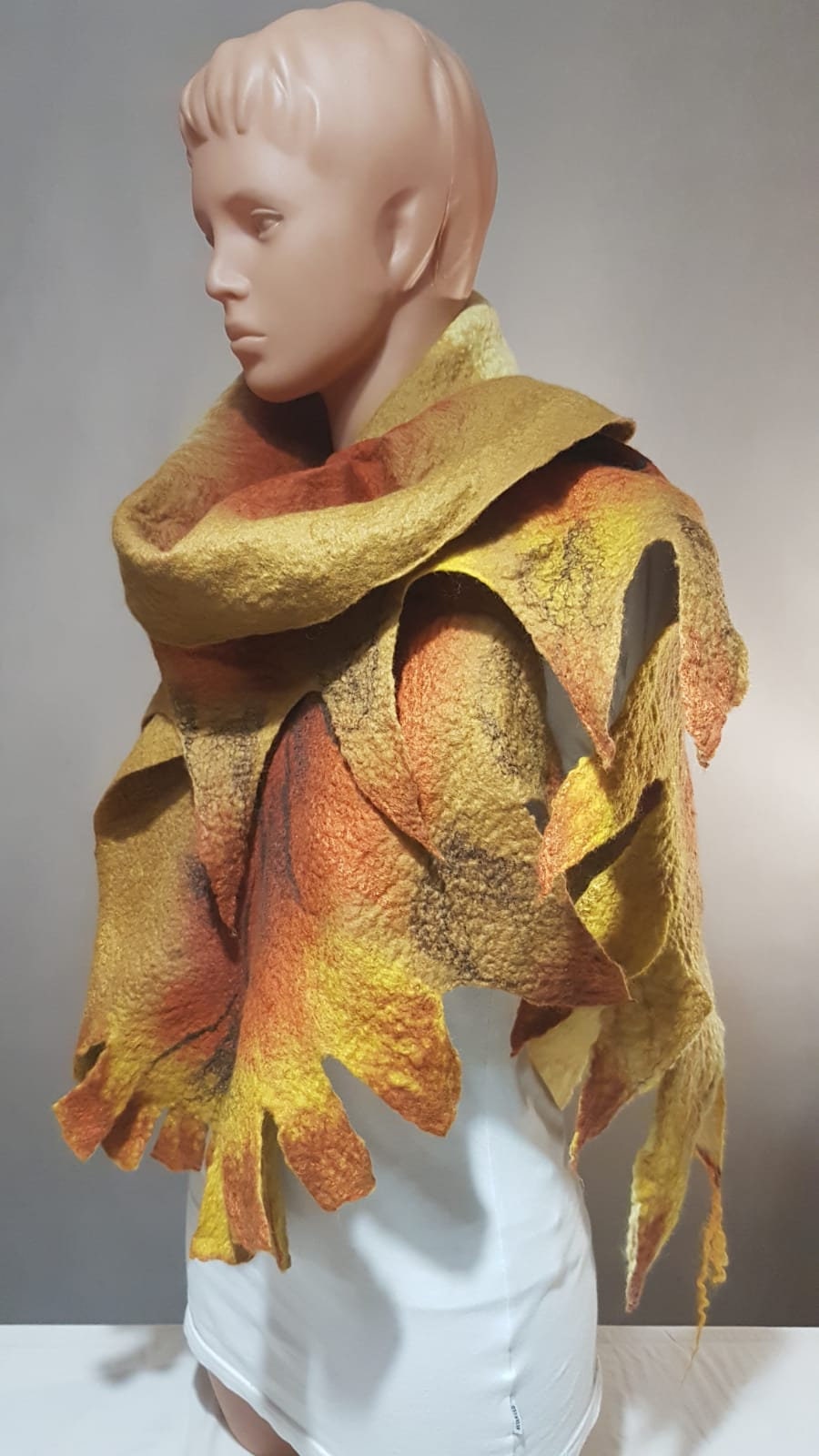Elegant Femine Unique Wet Felted Shawl - Etsy