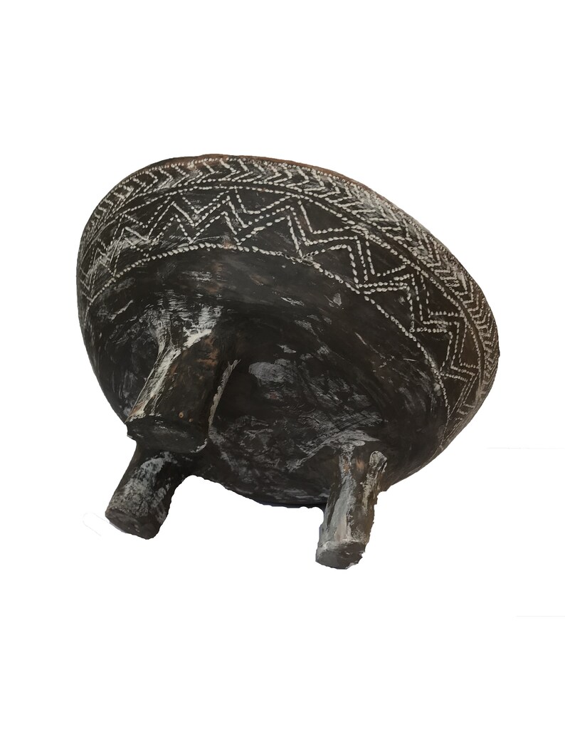 Antique Italian Pottery, Rare Tripod Pot, Solid Sandstone Clay Vase ...