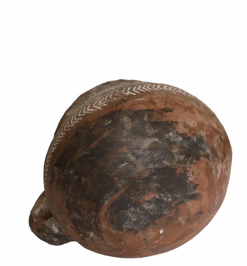 Ancient Decorated Clay Pot, Antique Italian Pottery, Authentic ...