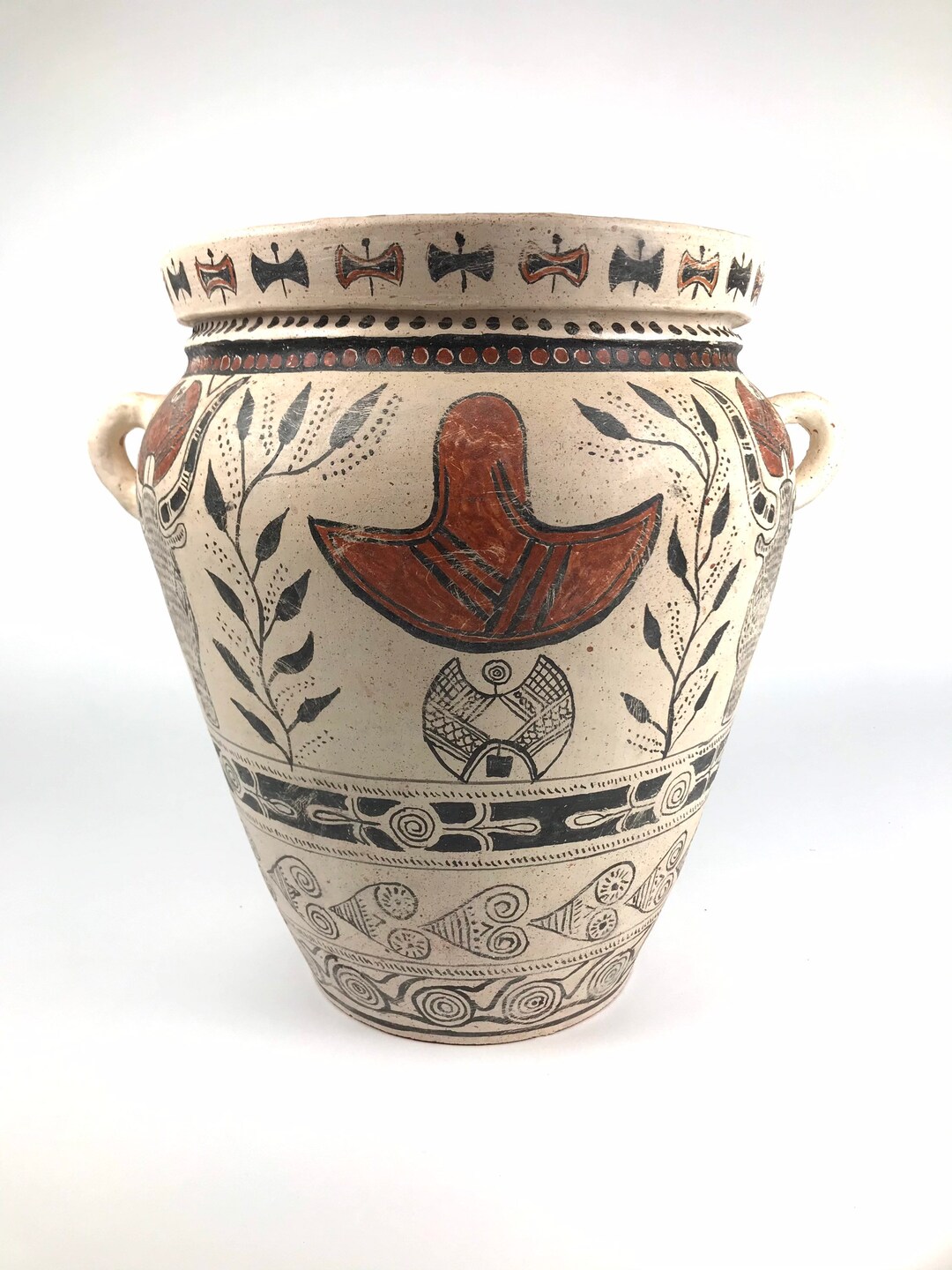 Unique Ancient Greek Amphora Vase. Traditional Sacrifice Vase. Artistic ...