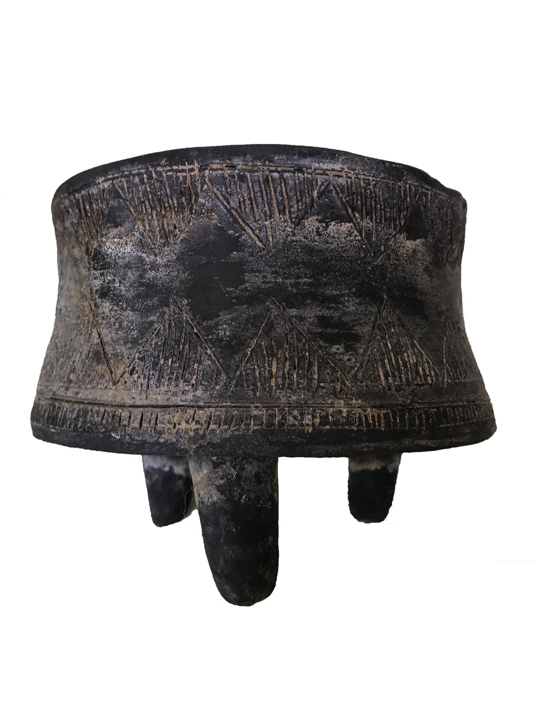 Antique Italian Pottery, Tripod, Authentic Sandstone Clay Pot, Ancient ...